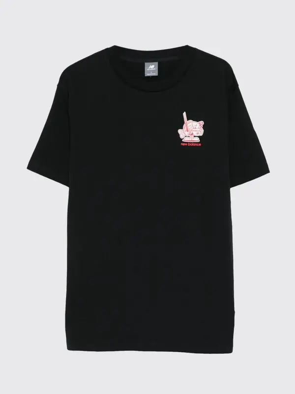 NEW BALANCE Printed Cotton T-shirt - Black