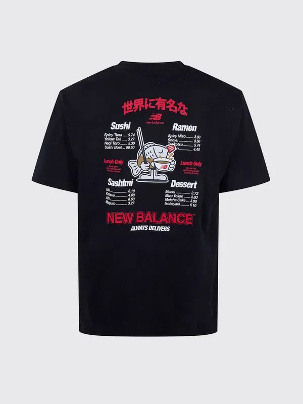 NEW BALANCE Printed Cotton T-shirt - Black