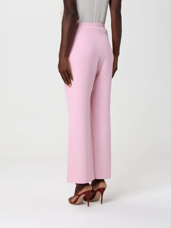 Alberta Ferretti Flared Crêpe Trousers - Pink