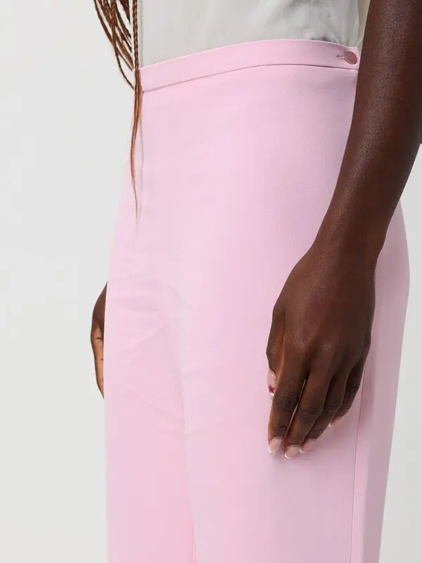 Alberta Ferretti Flared Crêpe Trousers - Pink