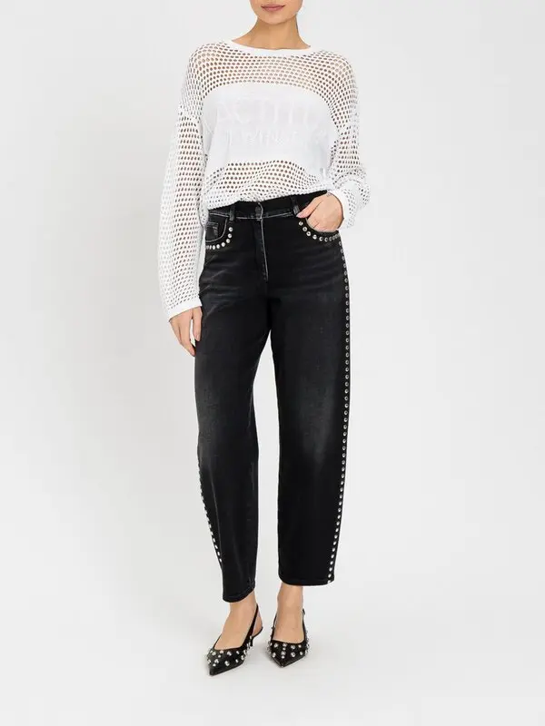 TWINSET Mesh Top With Logo