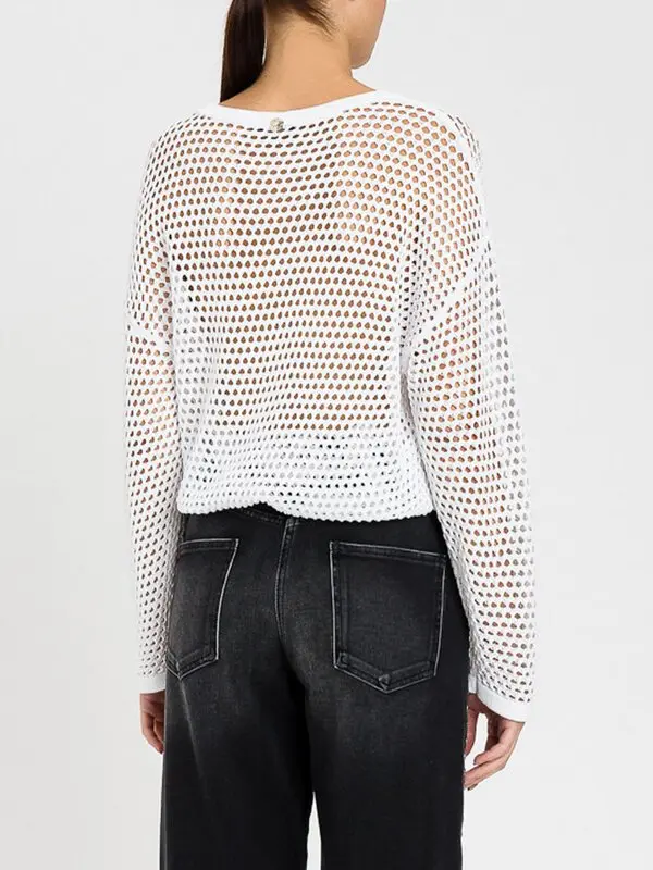 TWINSET Mesh Top With Logo