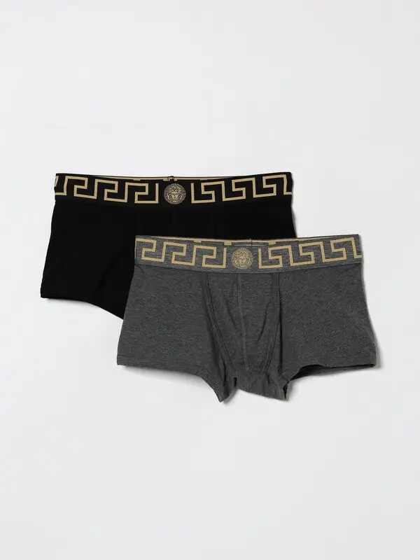 Versace Set Of 2 Stretch Cotton Briefs - Black