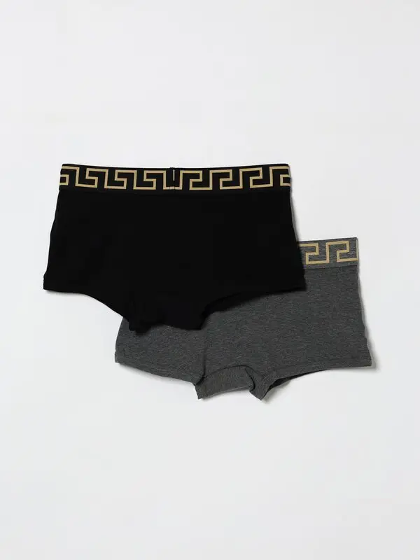 Versace Set Of 2 Stretch Cotton Briefs - Black