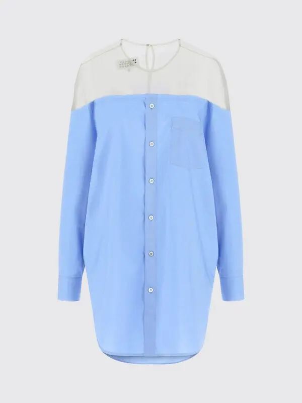 MAISON MARGIELA Sheer Panel Cotton Shirt