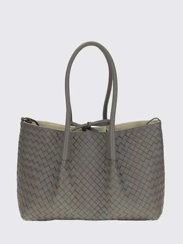Bottega Veneta Woven Leather Tote Bag - Grey