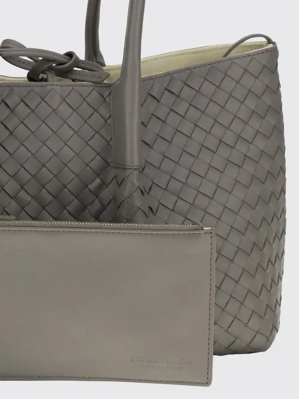 Bottega Veneta Woven Leather Tote Bag - Grey
