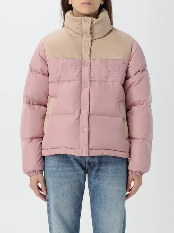 CHIARA FERRAGNI Puffer Jacket With Embroidered Details