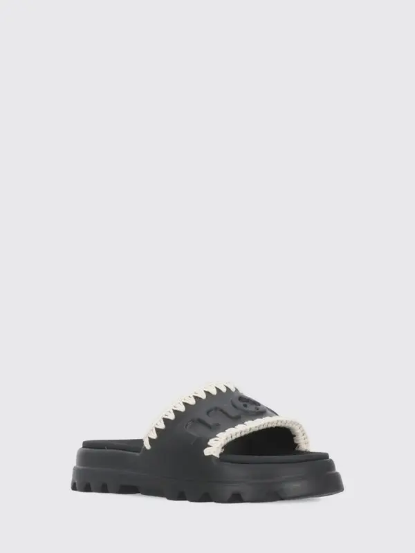 Mou Eva Rubber Sliders - Black