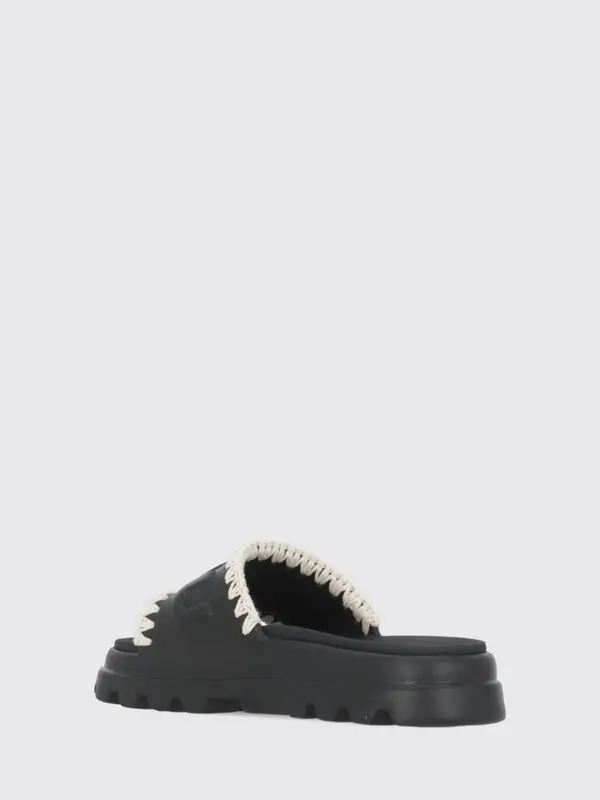 Mou Eva Rubber Sliders - Black