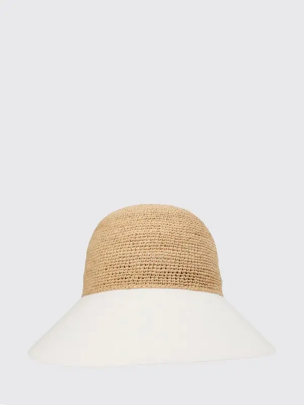 Helen Kaminski Raffia And Linen Baseball Cap - Sand