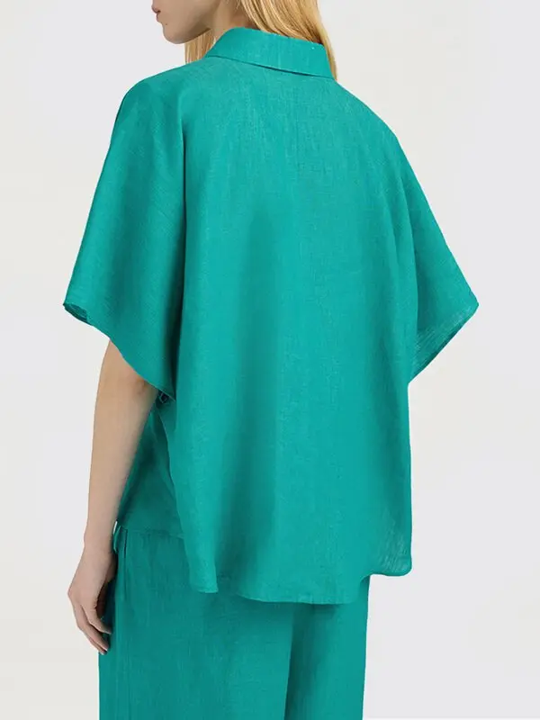 Momoni Linen Shirt - Emerald