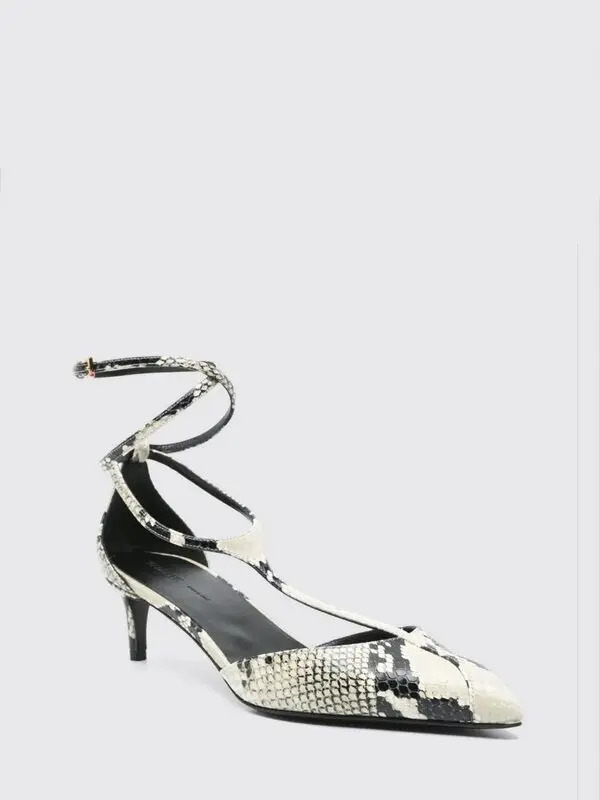 Khaite Mia Python Print Leather Pumps