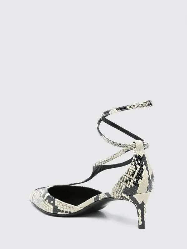 Khaite Mia Python Print Leather Pumps
