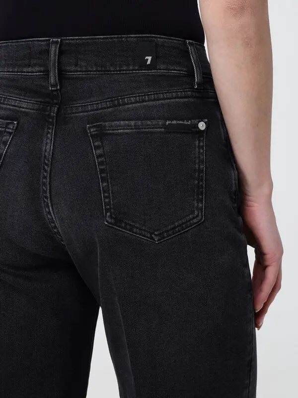 7 For All Mankind Cotton Denim Wide Jeans