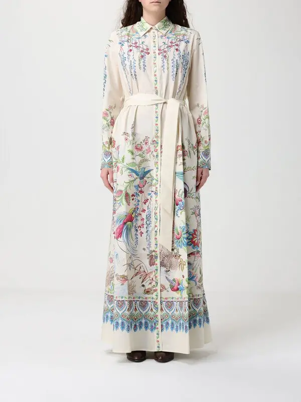 Etro Poplin Shirt Dress With Print