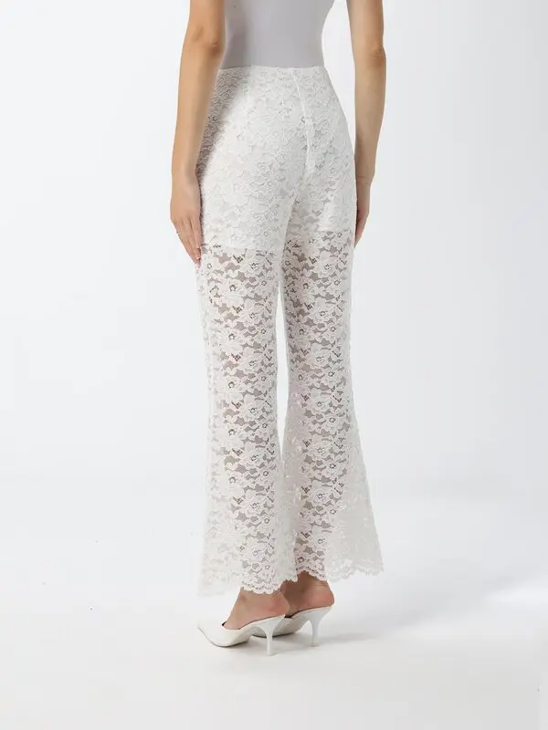 TWINSET Lace Cropped Trousers - White