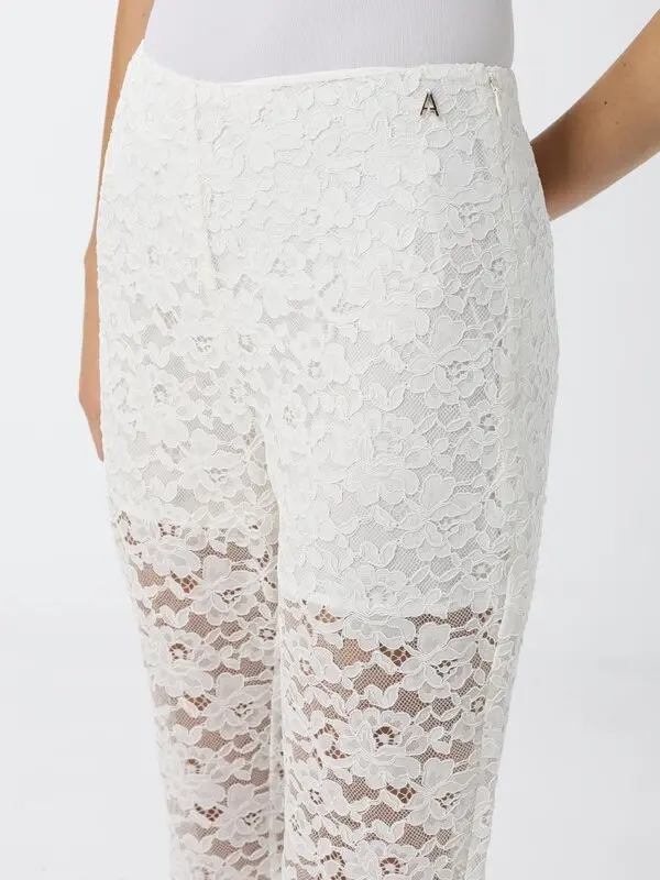 TWINSET Lace Cropped Trousers - White