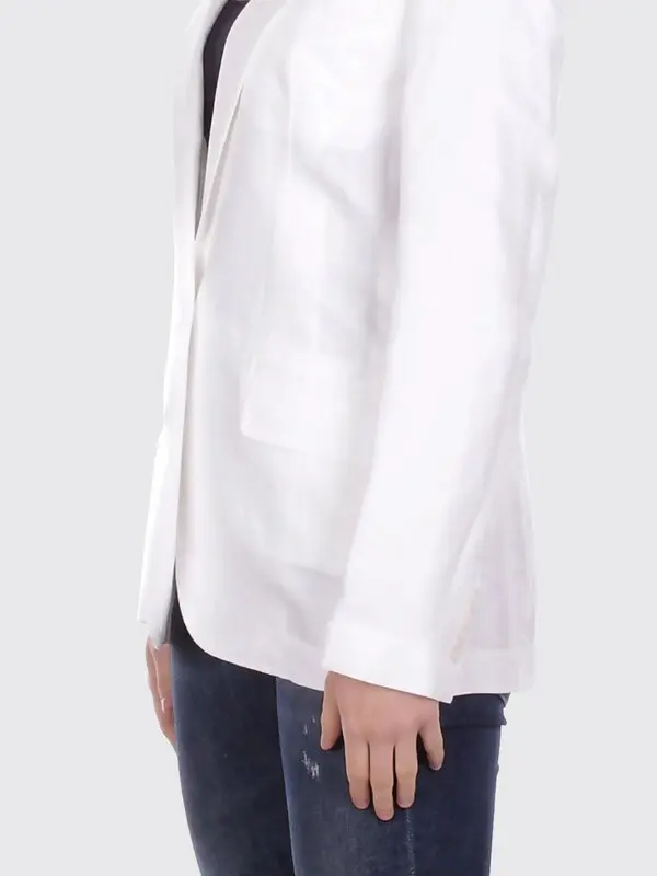 Ralph Lauren Single-breasted Linen And Viscose Blazer - White
