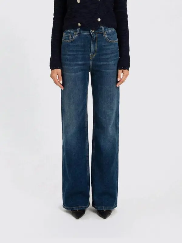 TWINSET Stretch Wide Leg Jeans - Denim