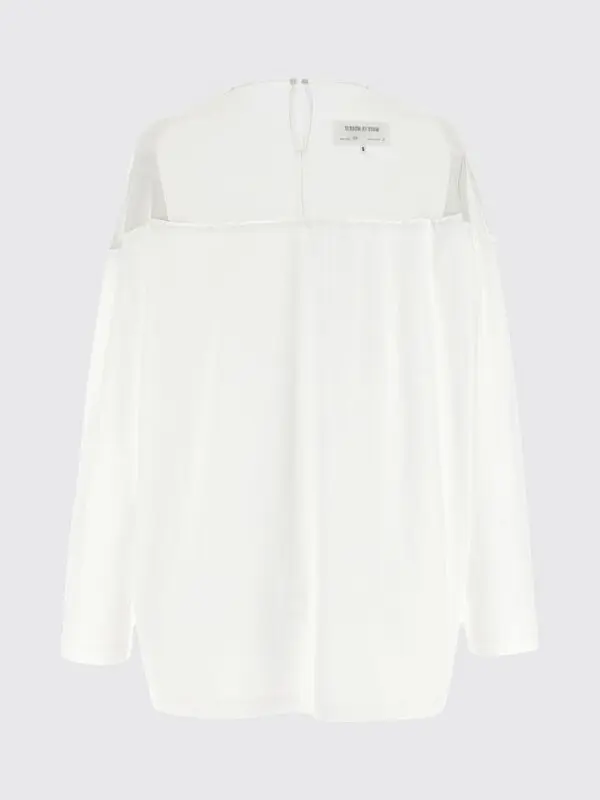 MAISON MARGIELA Cotton Jersey Long Sleeve T-shirt With Logo - White