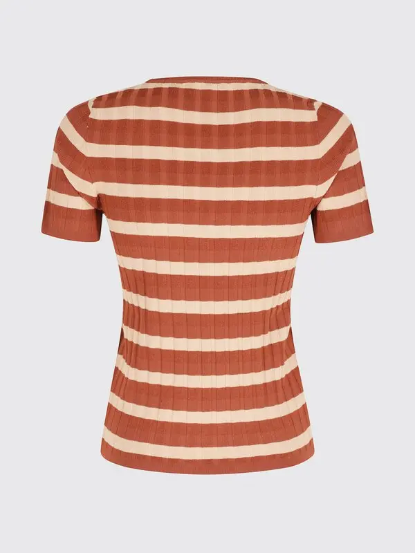 ROBERTO COLLINA Striped Viscose Knit Sweater