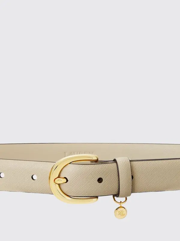 Ralph Lauren Saffiano Belt - Beige
