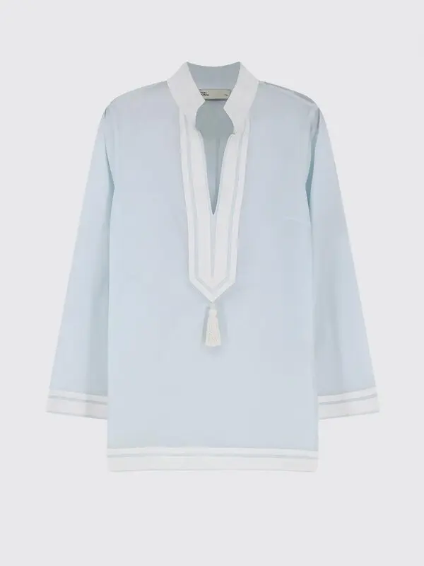 Tory Burch Long Sleeve Tunic Dress - Blue 1