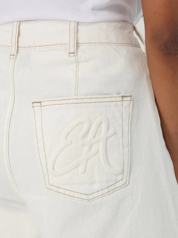 Emporio Armani Wide Leg Jeans With Contrast Stitching