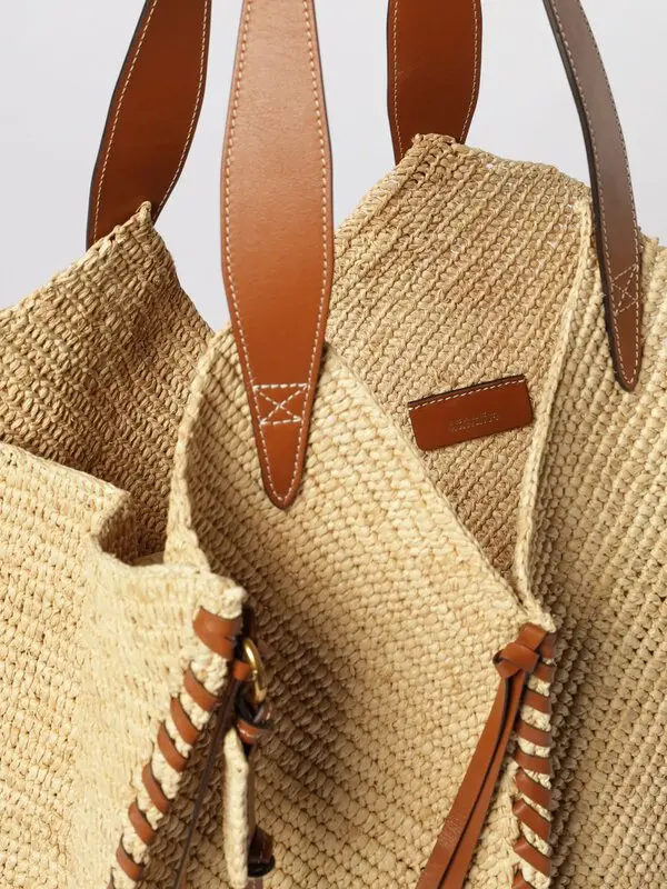 Isabel Marant Étoile Tampa Raffia And Leather Bag