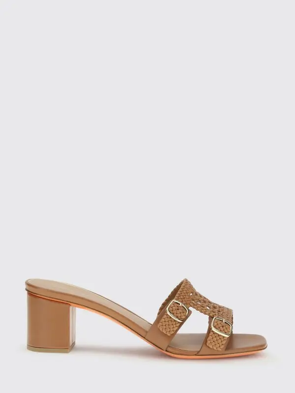 Santoni Woven Leather Mules