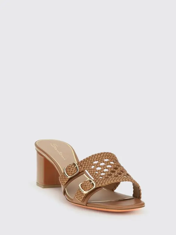 Santoni Woven Leather Mules