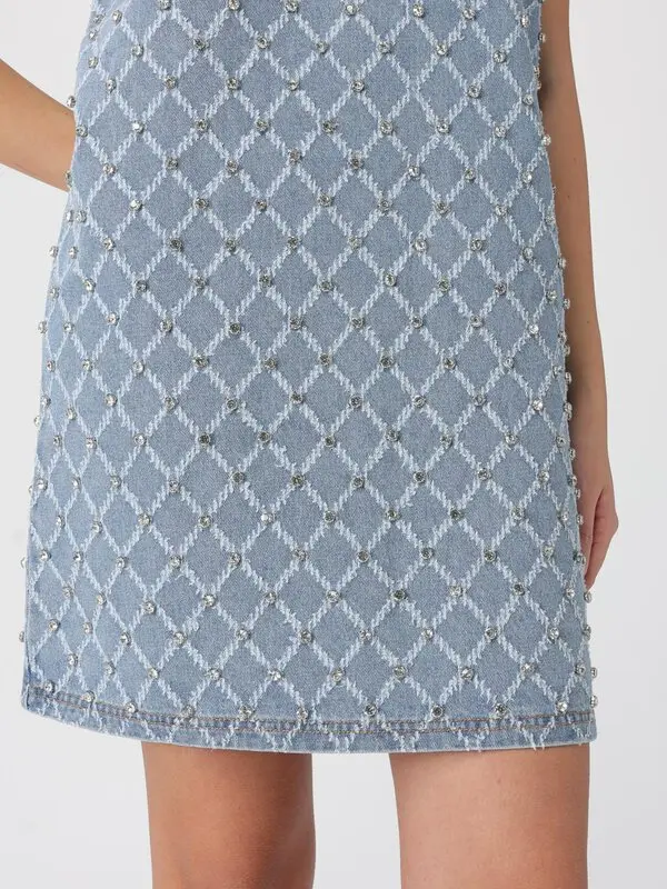 Pinko Embellished Denim Dress