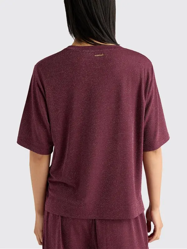 Momoni Short-sleeved T-shirt In Viscose And Lurex Blend - Violet