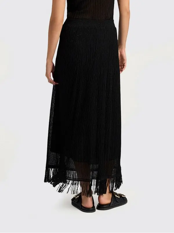 Momoni Viscose Blend Lurex Knit Maxi Skirt