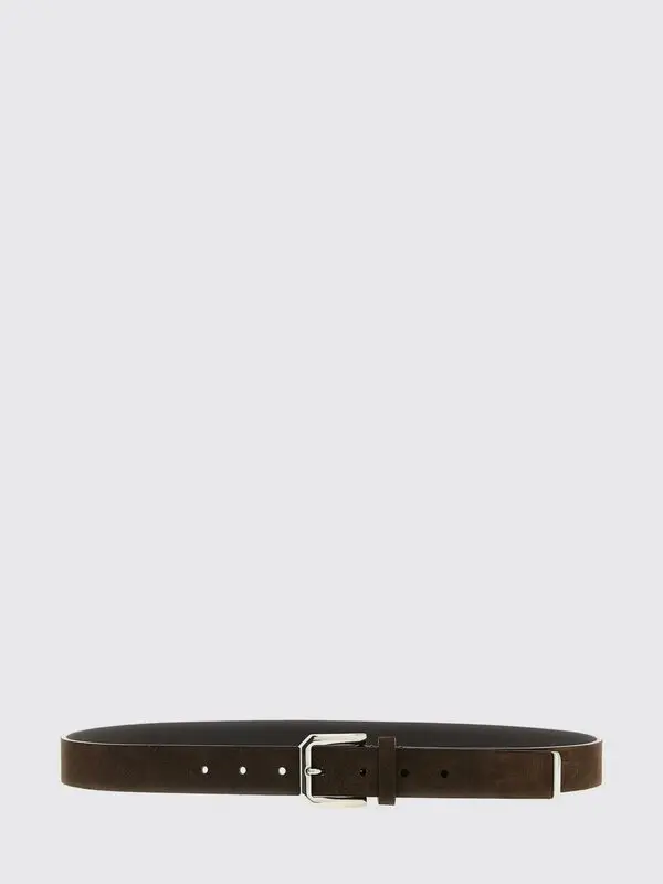 Brunello Cucinelli Suede Leather Belt - Dark