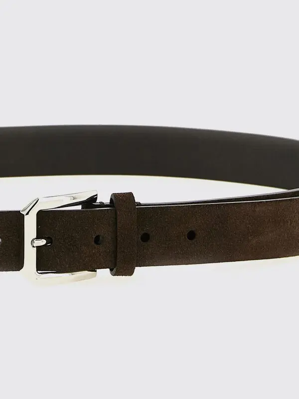 Brunello Cucinelli Suede Leather Belt - Dark