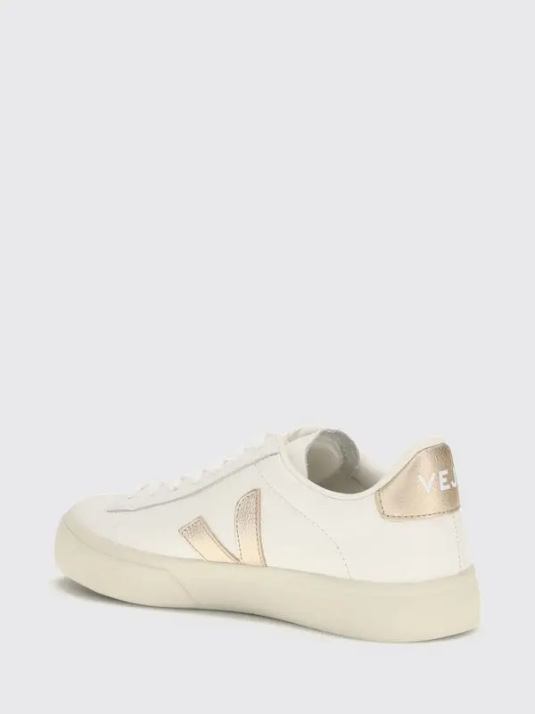 VEJA Campo Chromefree Leather Lace-up Sneakers With Contrast Logo - White