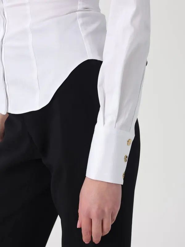 Elisabetta Franchi One-shoulder Stretch Cotton Shirt