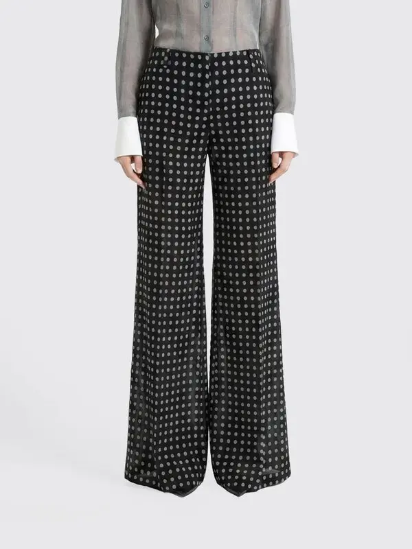 Ermanno Scervino Polka Dot Silk Flared Pants
