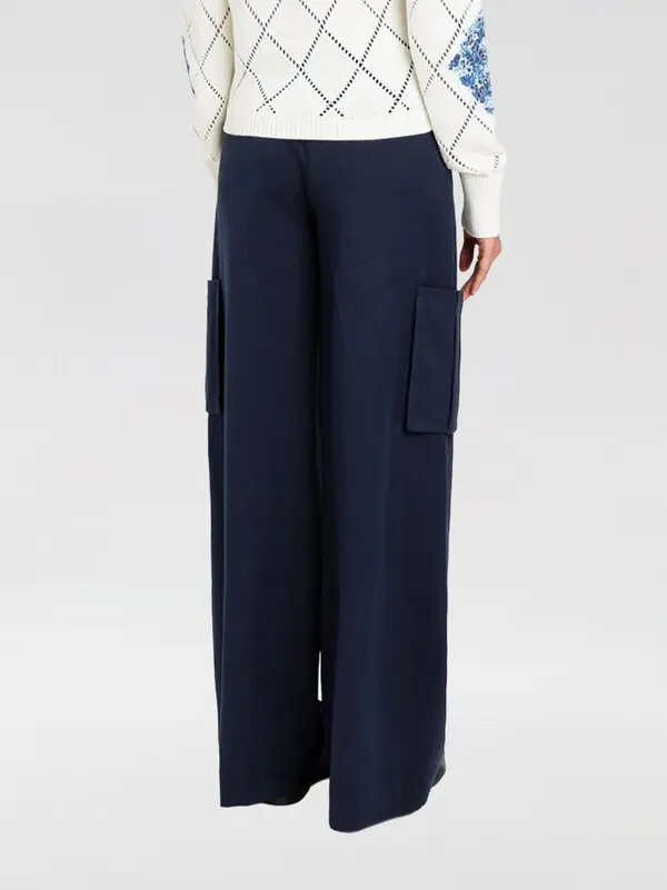 TWINSET Cotton And Linen Blend Cargo Trousers