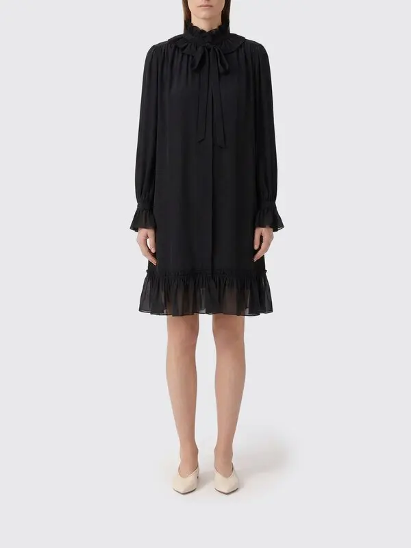 Chloé Ruches Silk Dress