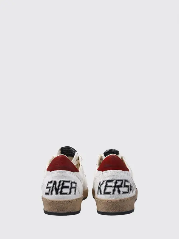 GOLDEN GOOSE Ball Star Leather Sneakers With Crackle-effect Details