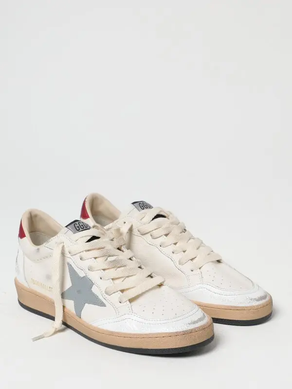 GOLDEN GOOSE Ball Star Leather Sneakers With Crackle-effect Details