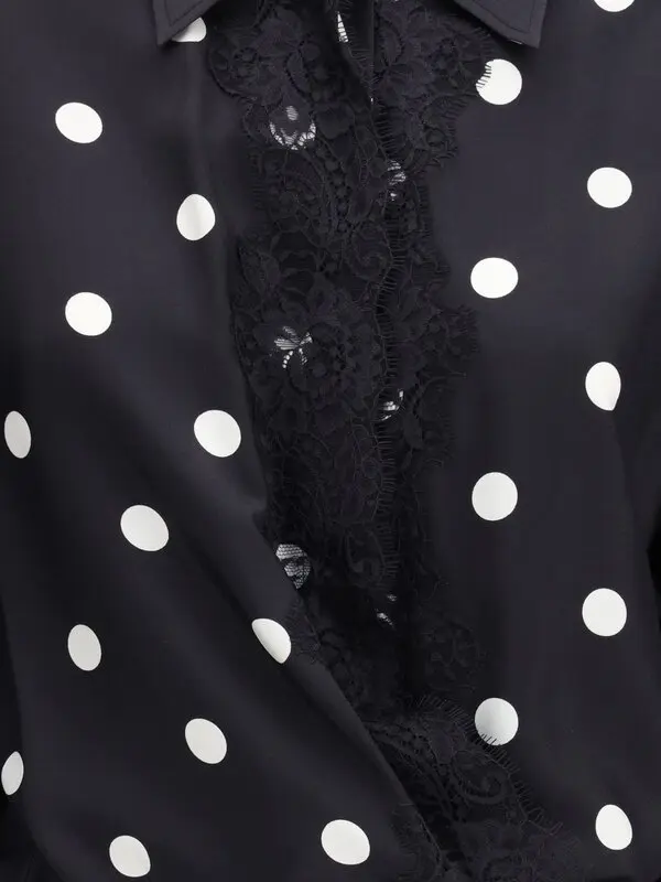 Sportmax Polka Dot Silk Wrap Dress