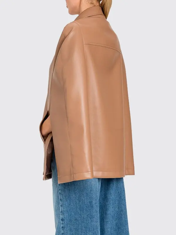 TWINSET Synthetic Leather Cape Jacket