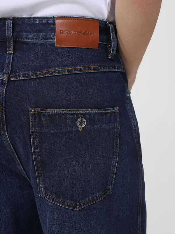 Emporio Armani Wide Leg Stretch Denim Jeans