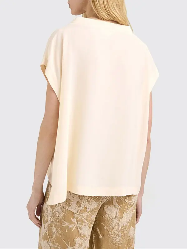 Momoni Silk & Acetate Blend Blouse - Cream