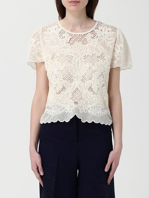 TWINSET Lace Top - White