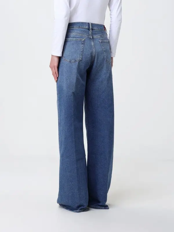 7 For All Mankind Wide Leg Cotton Denim Jeans